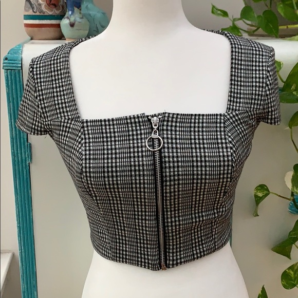 wild fable | Tops | Checkered Crop Top | Poshmark